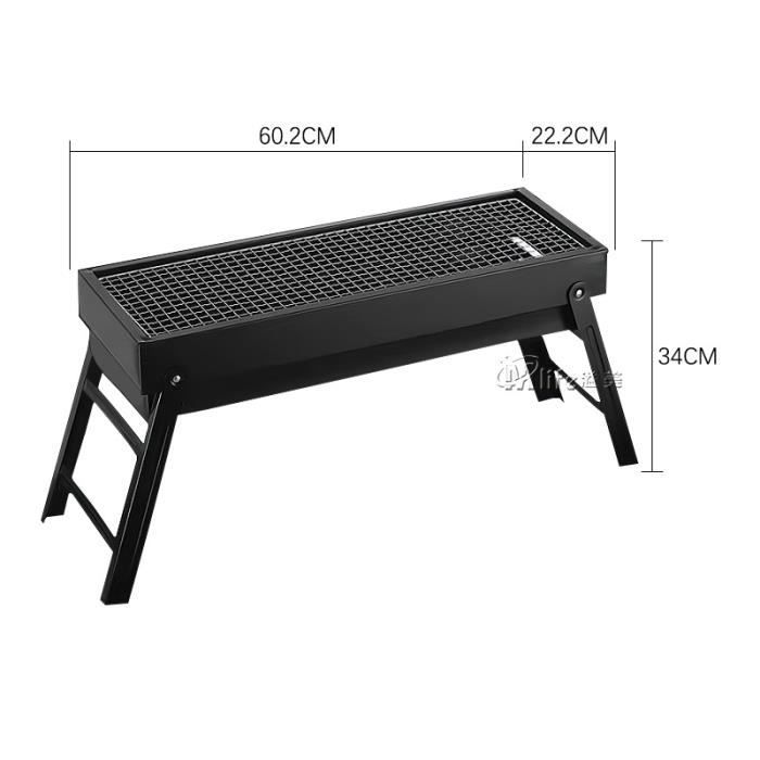 Grand gril Grand barbecue portable en tissu d'extérieur, four à charbon ...