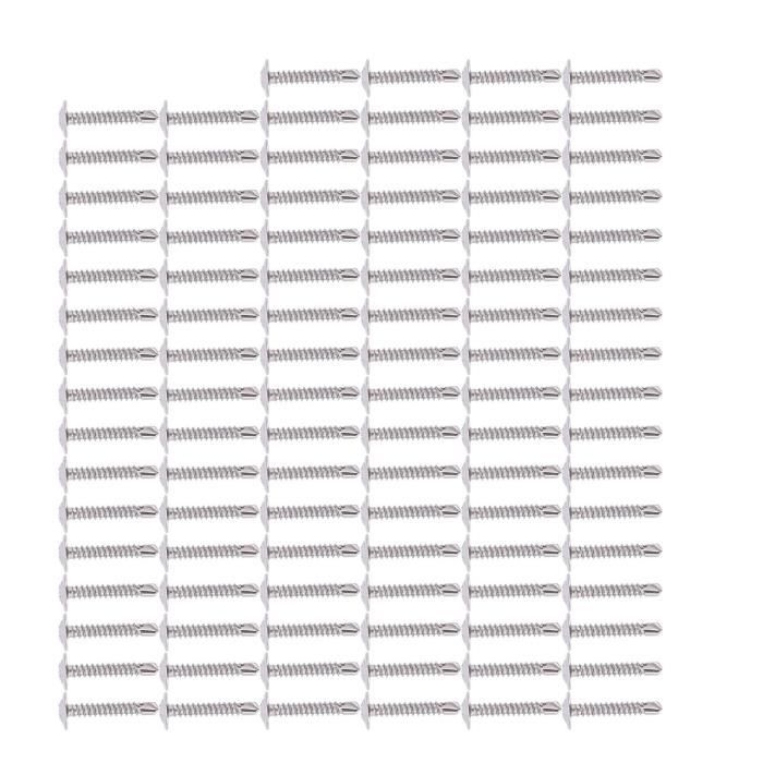 AUN Cikonielf Vis autoperceuse - 100 pcs vis auto-perceuse M4.2x25 rondelle ronde en acier ...