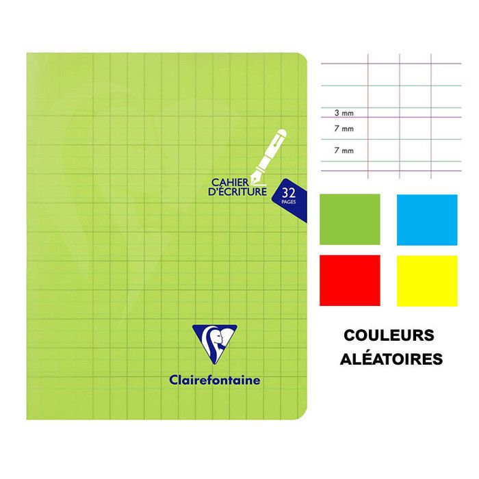 Cahier d'écriture - Clairefontaine - Mimesys - 17x22 cm - Grands ...