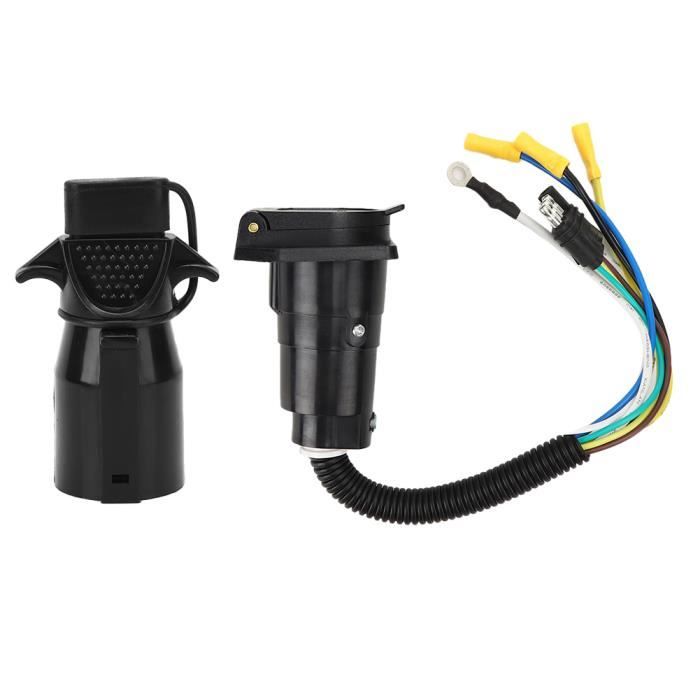 Dilwe Connecteur de remorque Connecteur RV pour remorque 12 V Prise d ...