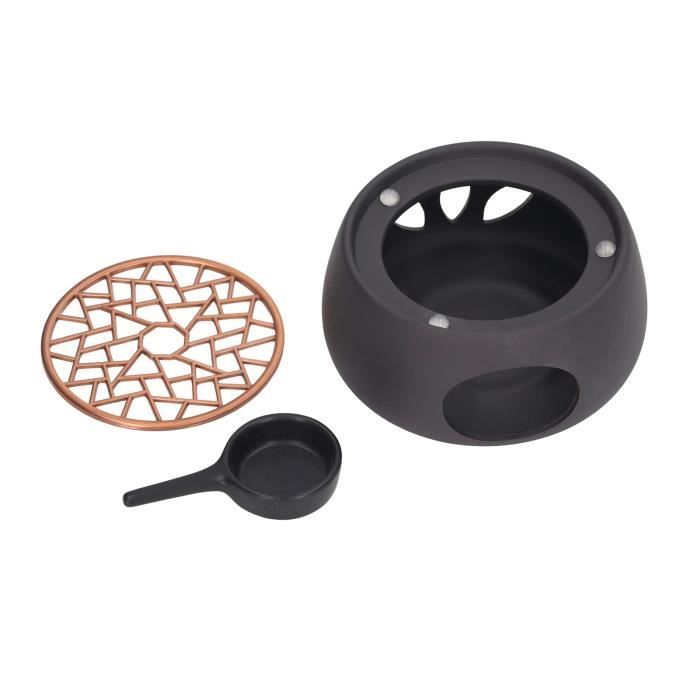 YIC Chauffe Théière Base Chauffe Bougie Céramique Chauffe Thé Café Lait ...