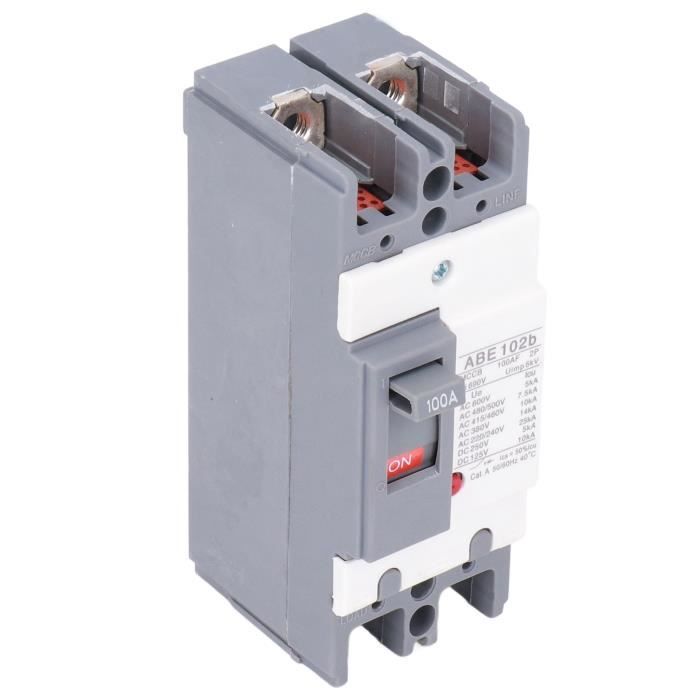 GOTOTOP mini disjoncteur AC Disjoncteur ca 2P boîtier moulé interrupteur de protection contre ...