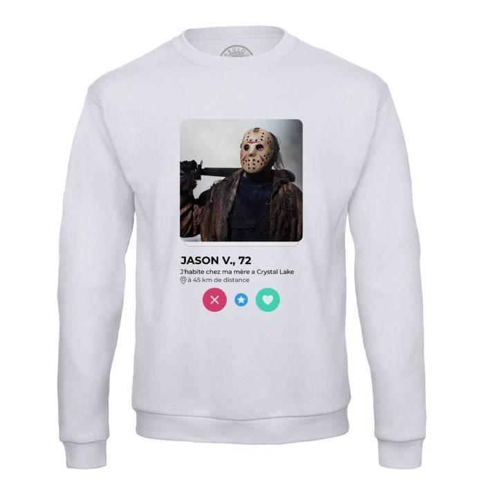Sweat Shirt Homme Jason Voorhees Film Horreur Réseau Social Rencontre ...