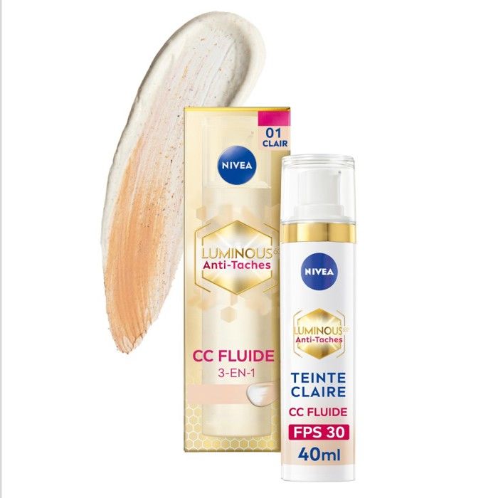 CC fluide crème visage anti-taches teinte Claire FPS30 LUMINOUS630 ...