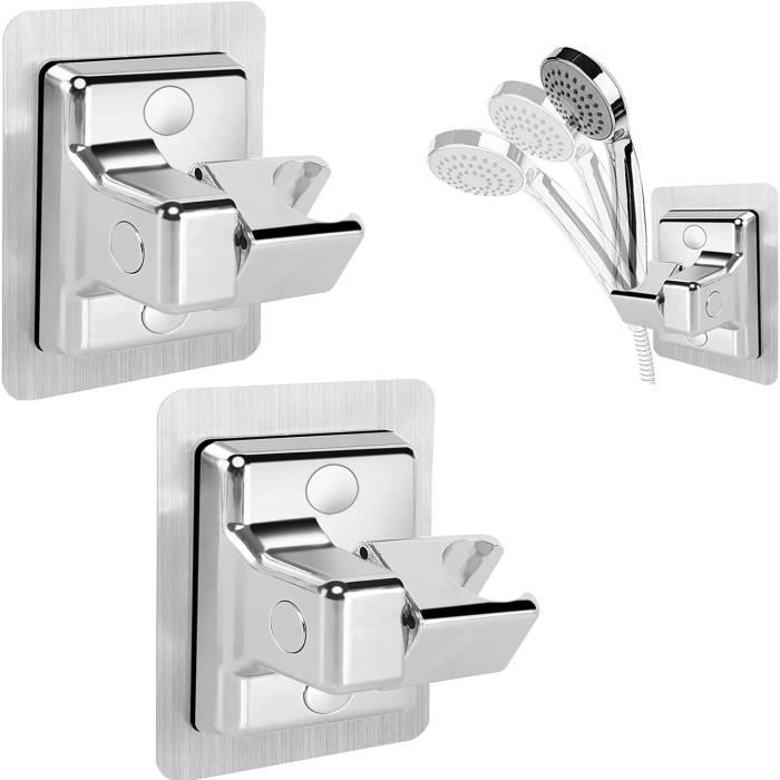 2pcs Support Douche Sans Percage, Support Pommeau de Douche Universel ...