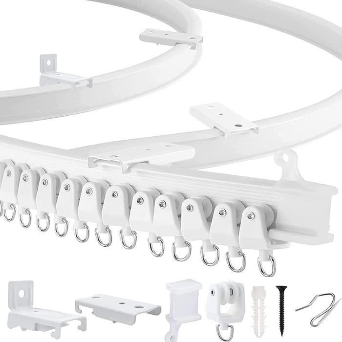 Rail de Rideau Incurvé de 5 Mètres, Rail de Rideau Flexible pour ...