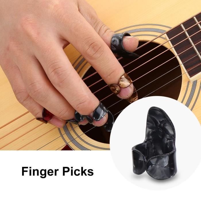 TMISHION 15Pcs DIY Thumb Forefinger Finger Picks Protector Accessory ...