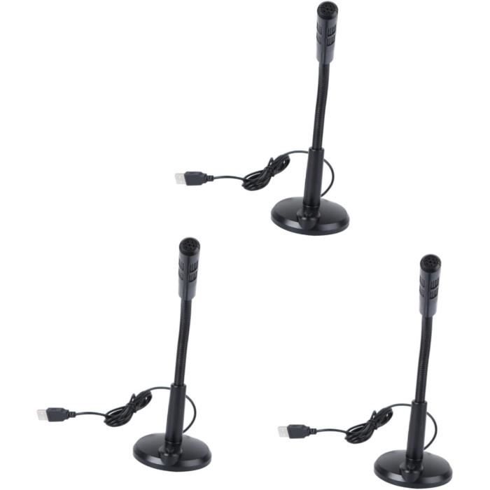 3 Pièces Microphone Micro Usb Micro De Conférence Usb Micro De Bureau ...