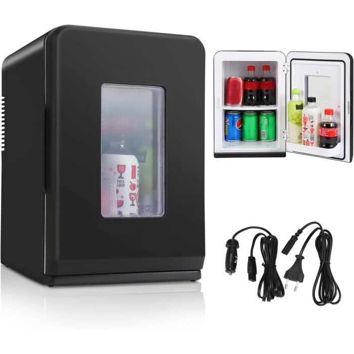 Mini réfrigérateur 2 en 1, 15 litres Mini Frigo de Chambre avec ...