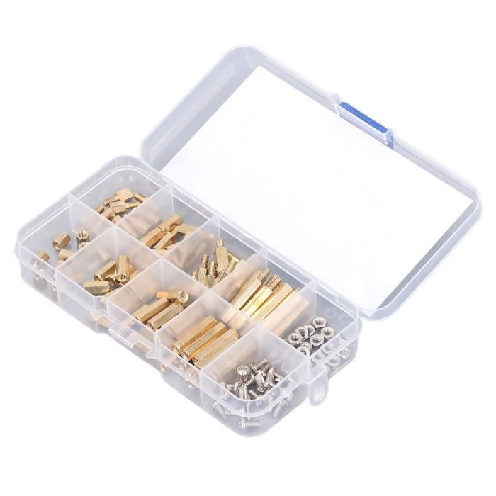 Zerone Kit d'entretoise M3 120 Pièces M3 Kit D'entretoise en Laiton ...
