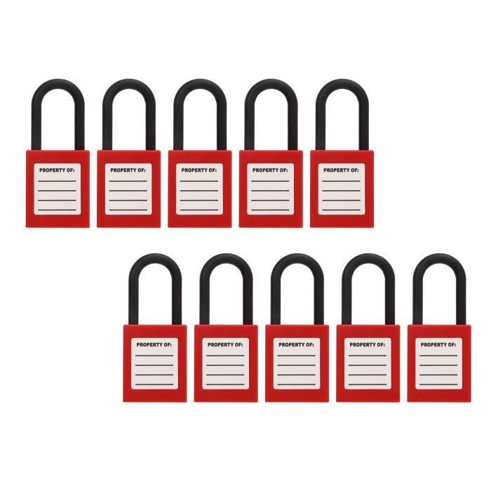 Verrou de verrouillage 10 Pcs Lockout Tagout Lock Kit - ZJCHAO - Blanc ...