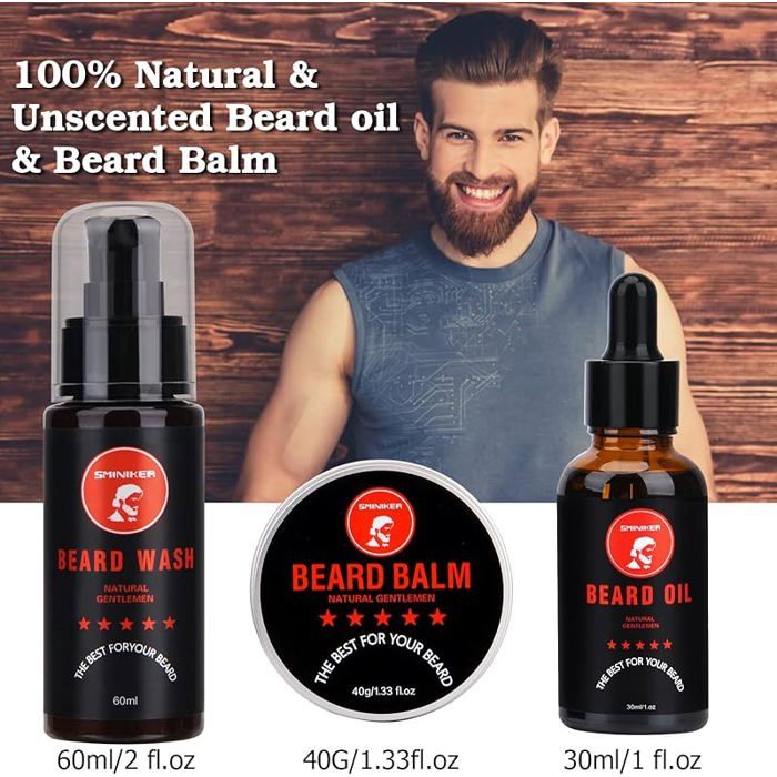 Men's Beard Kit 10 in 1 Beard Care Kit with Beard Oil, Beard Brush ...
