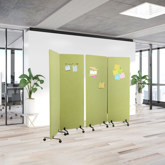 Système de parois de séparation acoustique FLEXMIUT Set de deux Vert ...