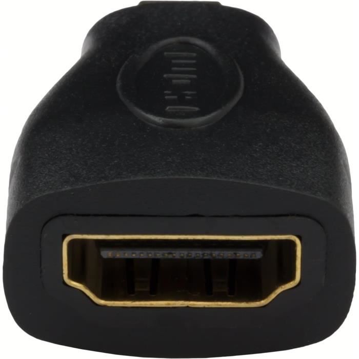 Micro Hdmi Vers Hdmi-Or + Certifié-Prise Hdmi (19 Broches) Sur Le ...