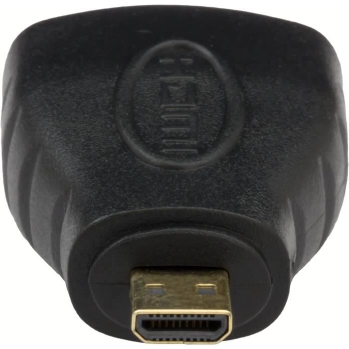 Micro Hdmi Vers Hdmi-Or + Certifié-Prise Hdmi (19 Broches) Sur Le ...