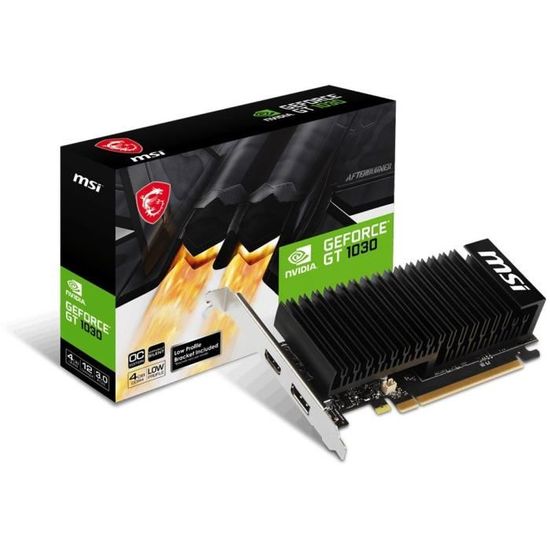 Carte graphique - MSI - GeForce GT 1030 - 4 Go GDDR4 - PCI Express 3.0 ...