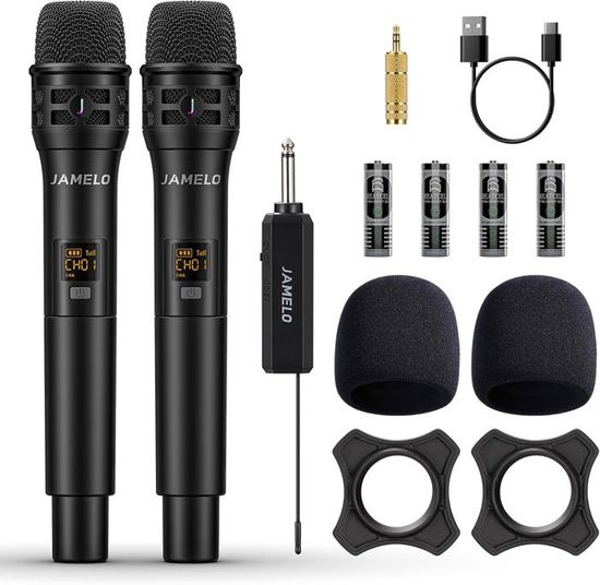 Micro Sans Fil,Microphone Sans Fil Professionnel,Karaoke Micro Sans Fil ...