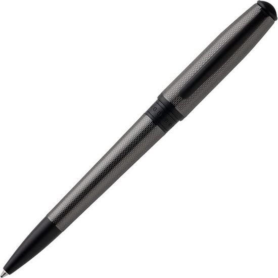 HUGO BOSS Stylo bille ESSENTIAL GLARE black. Stylo noir moderne texture ...