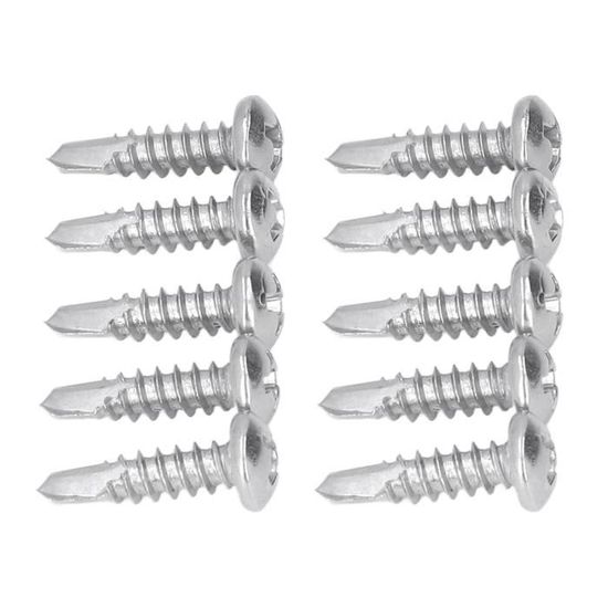 Vis autoperceuse - 200 pcs vis auto-perceuse tête ronde 410 attaches en acier inoxydable pour ...