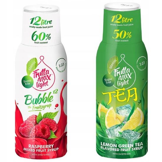 Sirop sans sucre - FruttaMax - Framboise Ice Tea Green - Concentré ...