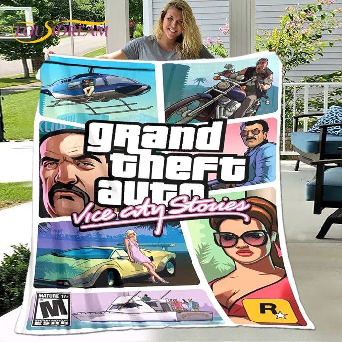 Grand Theft Auto GTA Game Gamer Couverture en Peluche Douce,Couverture ...