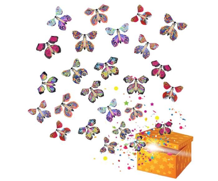 25 Pièces Papillon Volant Magique, Butterfly Card Jouets Papillons ...