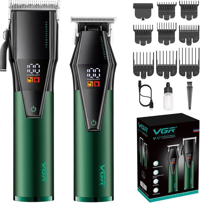 VGR Tondeuse à cheveux professionnelle pour homme - Ensemble tondeuse et tondeuse sans fil avec ...