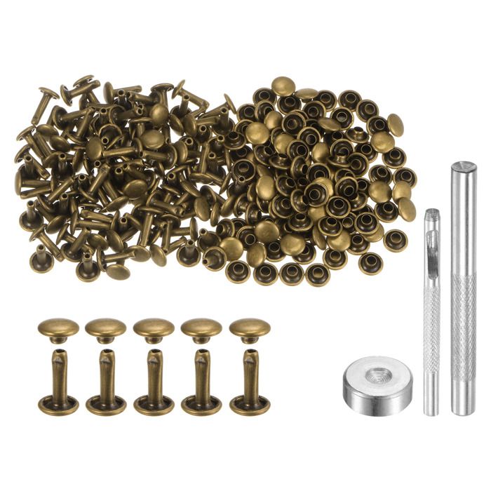 Rivet SOURCING MAP 100 Kits 10 x 7mm en Métal avec Double Capuchon ...
