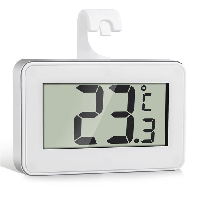 Romon Thermomètre frigo numérique 1 pièce avec écran LCD mini, crochet ...