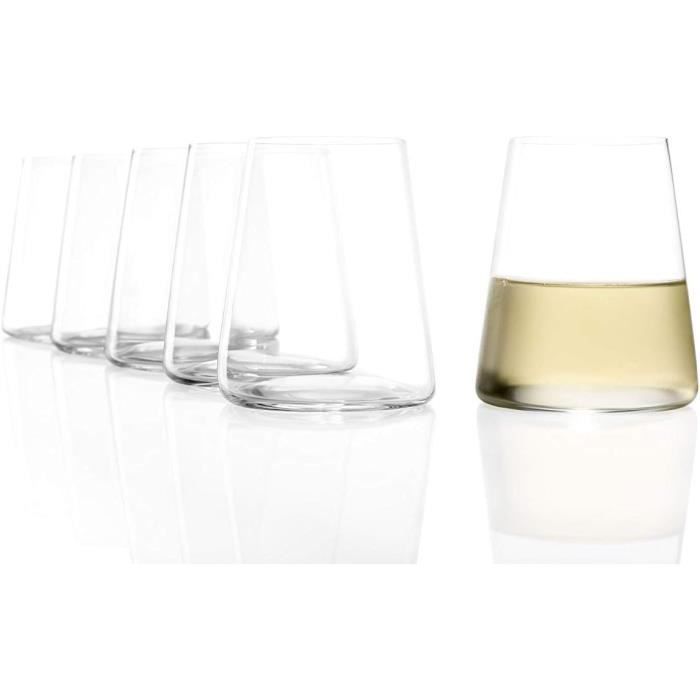 Power Verres À Vin Sans Pied I 380 Ml I Lot De 6 Verres À Vin Blanc I ...