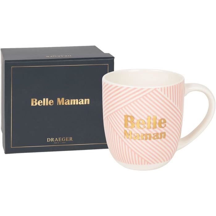 Draeger Paris | Mug Rose En Céramique "Belle Maman" | Idée Cadeau Pour ...