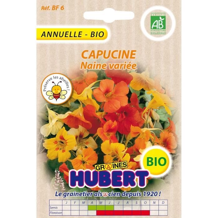 Graines de Capucine Naine variée BIO - 2 grammes.[D639] - Cdiscount Jardin