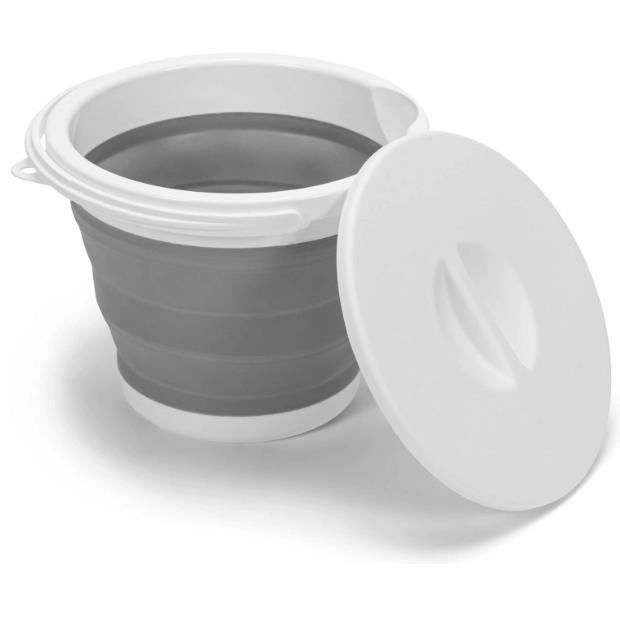 Seau Pliable 5 litres avec Couvercle | Sceau Retractable 5l en Silicone ...
