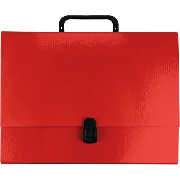 Netuno 1 mallette à brochures en carton A4 - Rouge - Dos 5 cm - Avec ...