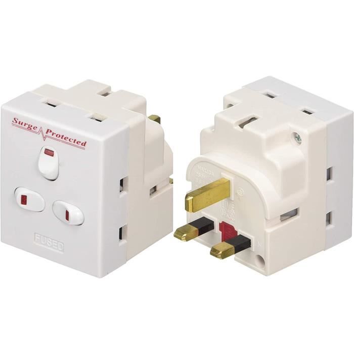 Adaptateur De Prise 3 Voies Uk | Prise Répartiteur Triple | Bloc D ...