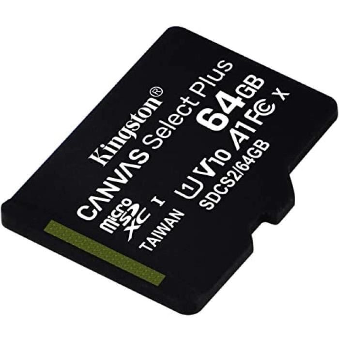 Carte Micro SD Canvas Select Plus SDCS2-64GBSP Class 10 - 64 Go - Micro ...