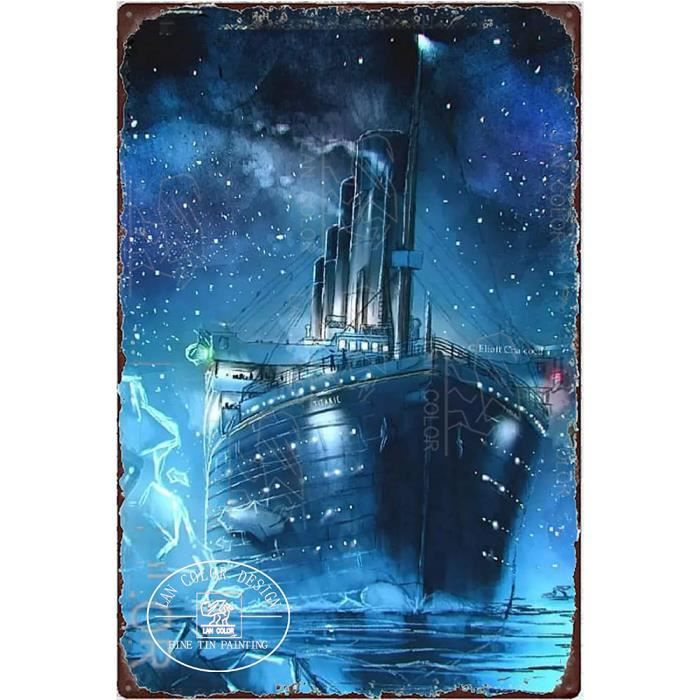 Tin Sign Titanic Movie Poster Metal Plate Garage Painting Wall Tin ...