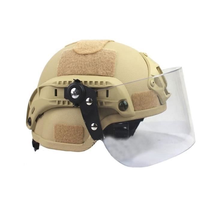 Le sable - Casque Airsoft Swat de Combat, Mich 2000, Visière ...
