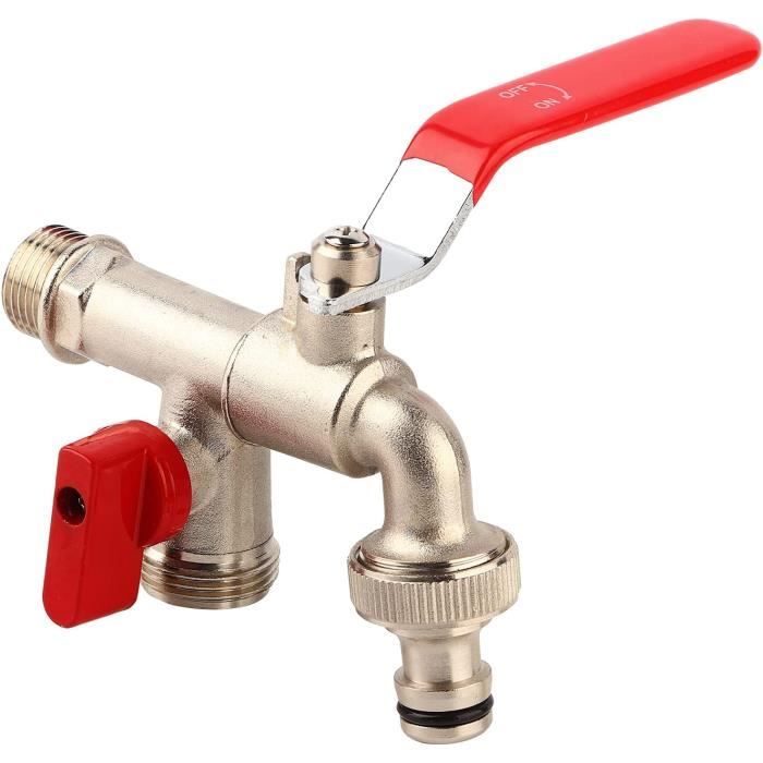 Robinet D'Eau À Double Valve, Robinet D'Eau À Double Valve À 90 Degrés ...