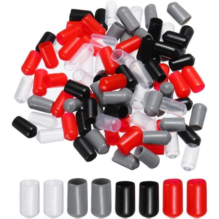 Lot De 100 Embouts En Caoutchouc Vinyle Pvc, Cache-Filetages Et Boulons ...