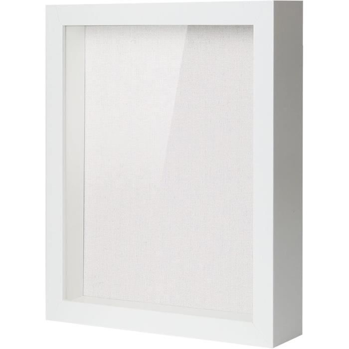 Cadre Photo 3D À Remplir - 28 X 35 Cm - En Bois - Blanc - Cadre Pour ...