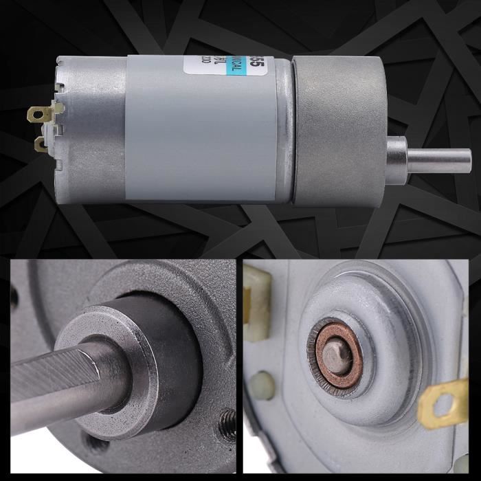Moteur à engrenages à torsion DC 15W Cikonielf - CW/CCW 12V 24V ...