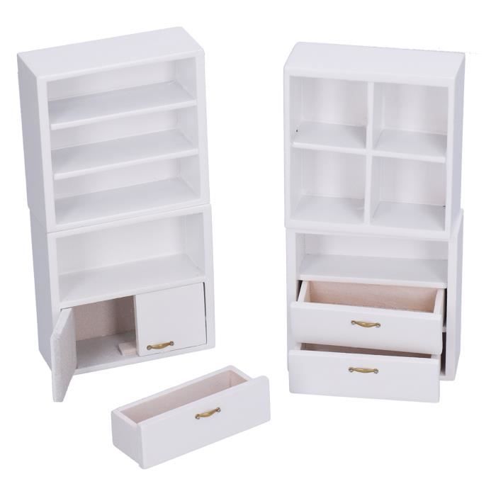 Meubles de maison de poupée à l'échelle 1:12 - FYDUN - Blanc - Pour enfants de 6 ans et plus - A ...