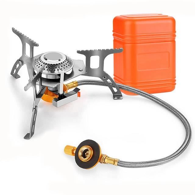 Réchaud de Camping, mini cuisinière à gaz portable 3000W, coupe-vent ...