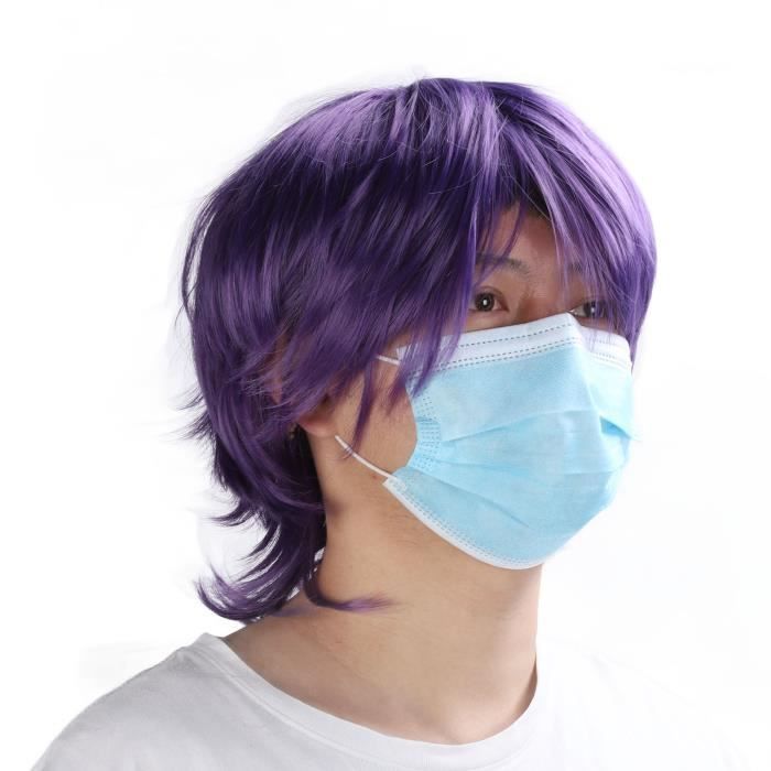 Mothinessto Perruque Cosplay Hommes Cosplay Perruque Court Anime ...
