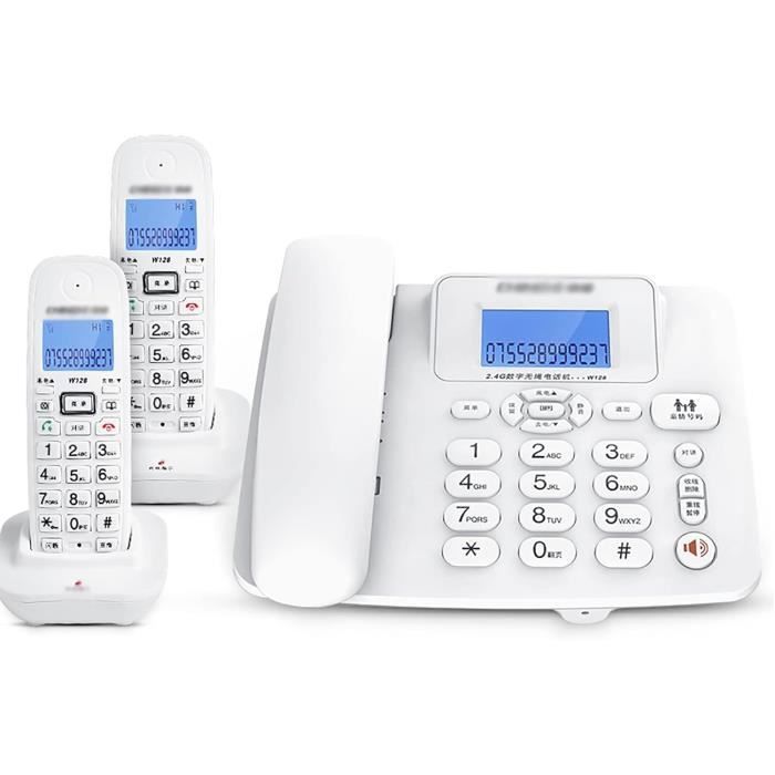Téléphone Téléphone Fixe de Bureau avec téléphone sans Fil, Appel à ...