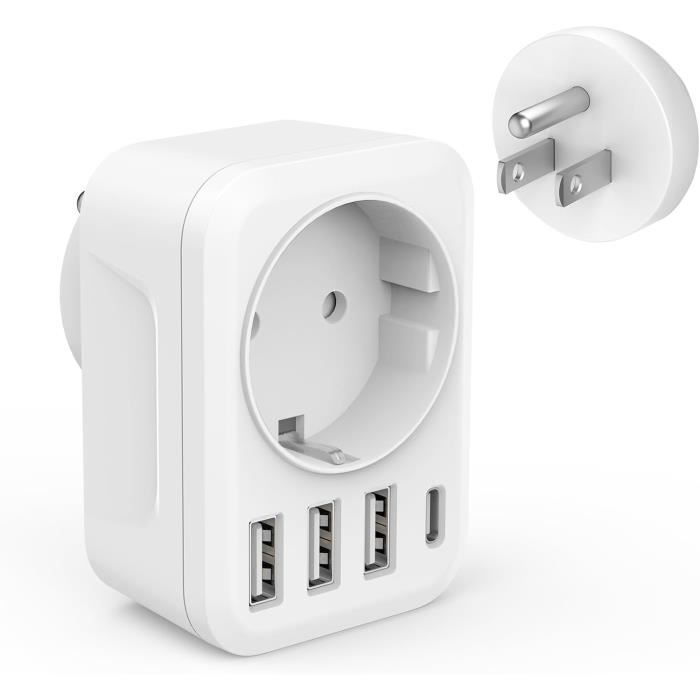 Adaptateur Prise Americaine Usa France Canada Adaptateur De Voyage Avec ...