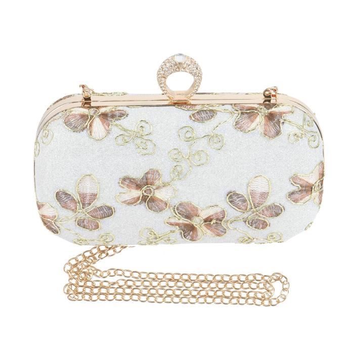 Vintage Femmes Sac à Main Strass Sacs Broderie Bagues Sacs de SoiréE le ...