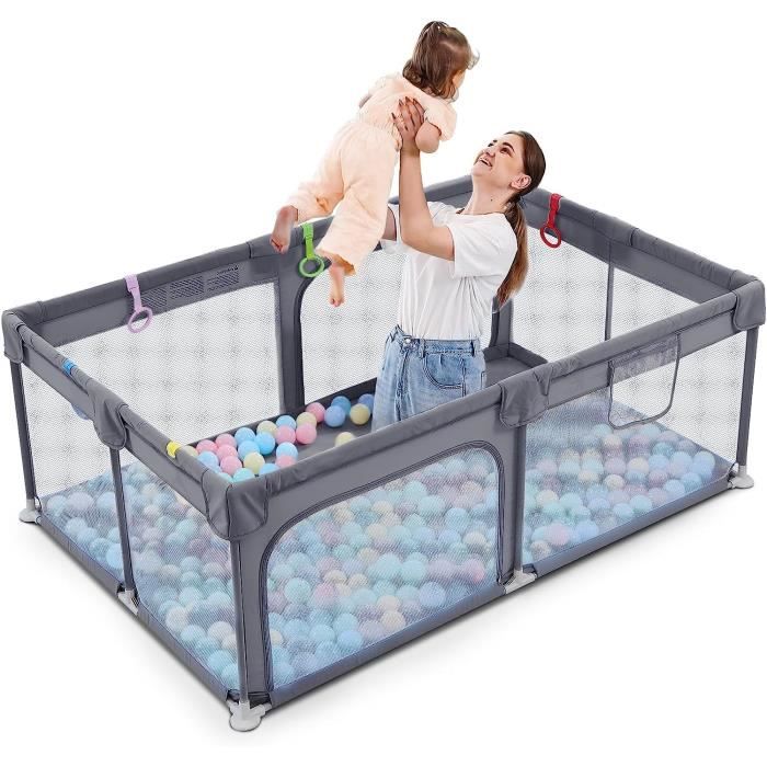 Ipex Parc pour bébé 120 x 180 cm, Parc bebe en Tissu Oxford 300D, Parc ...