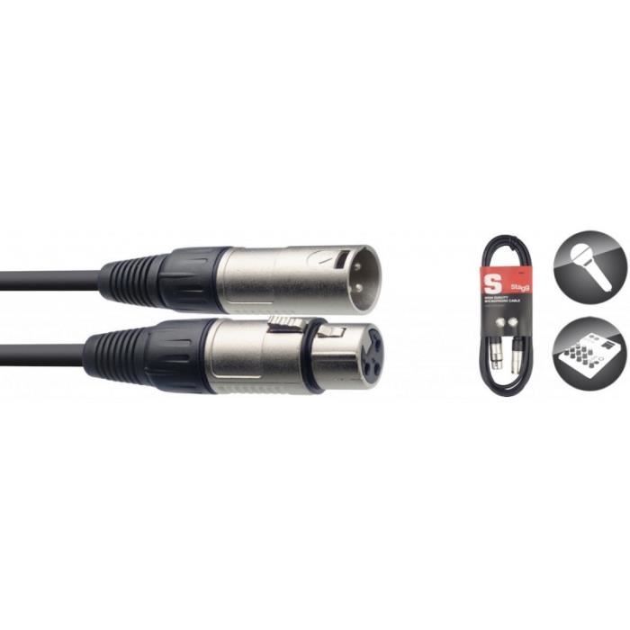 Stagg SMC10 - Câble Microphone XLR - 10 mètres noir - Cdiscount TV Son ...